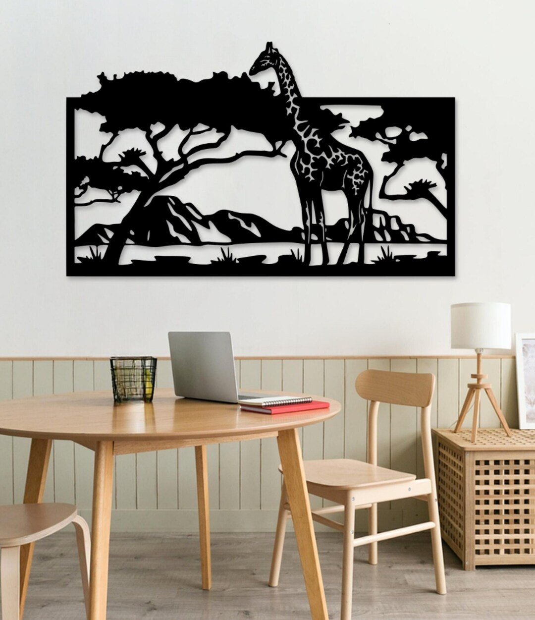 Safari Giraffe Wall Art | Animal Wall Decor | Savanna Safari Wood Wall ...