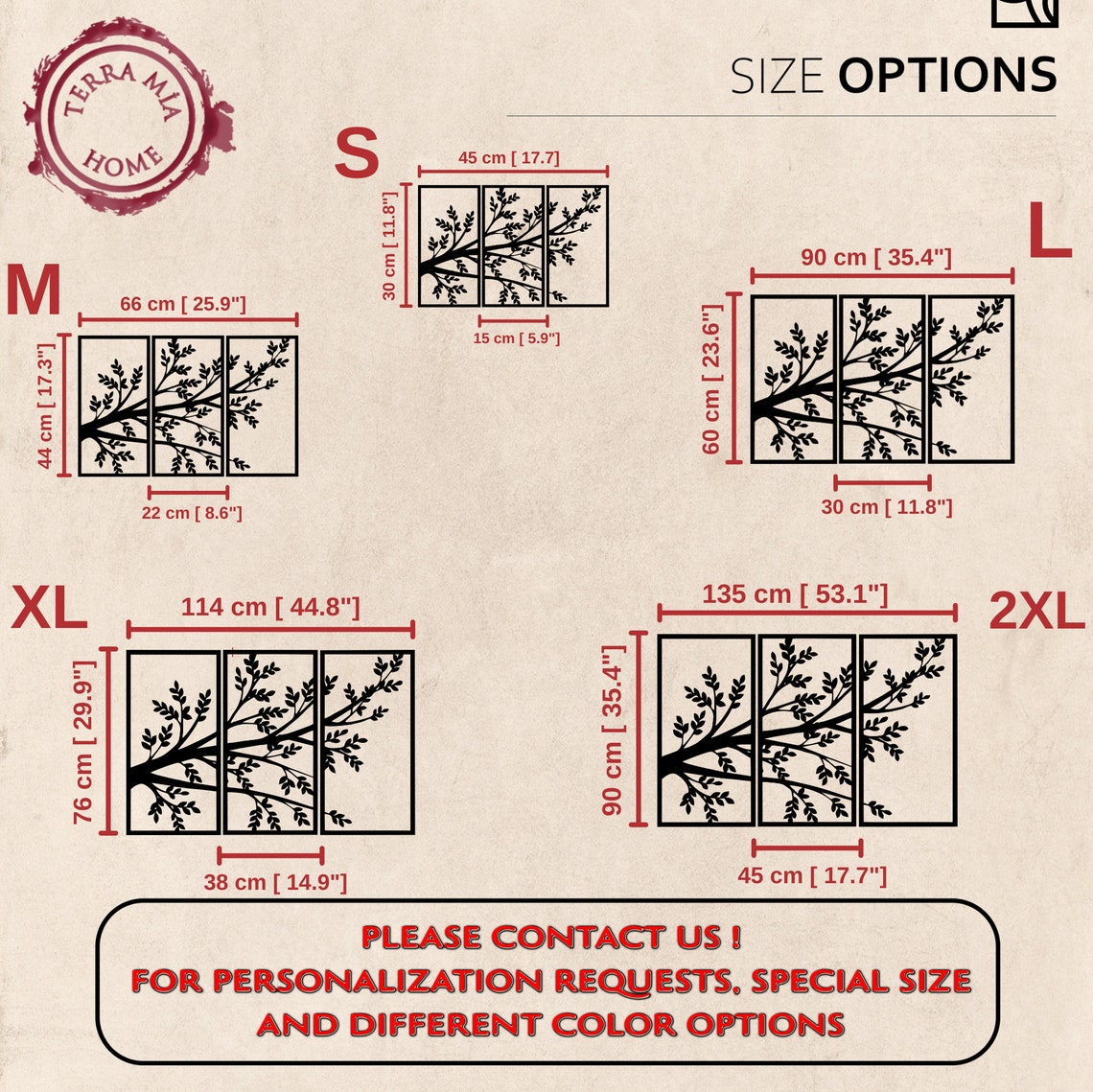 Tree Wall Decor Tropical Leaves Set of 3 Wood Wall Art - Etsy