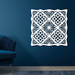 Intricate Zentangle Patterns in Geometric Wood Wall Art for a Zen ...
