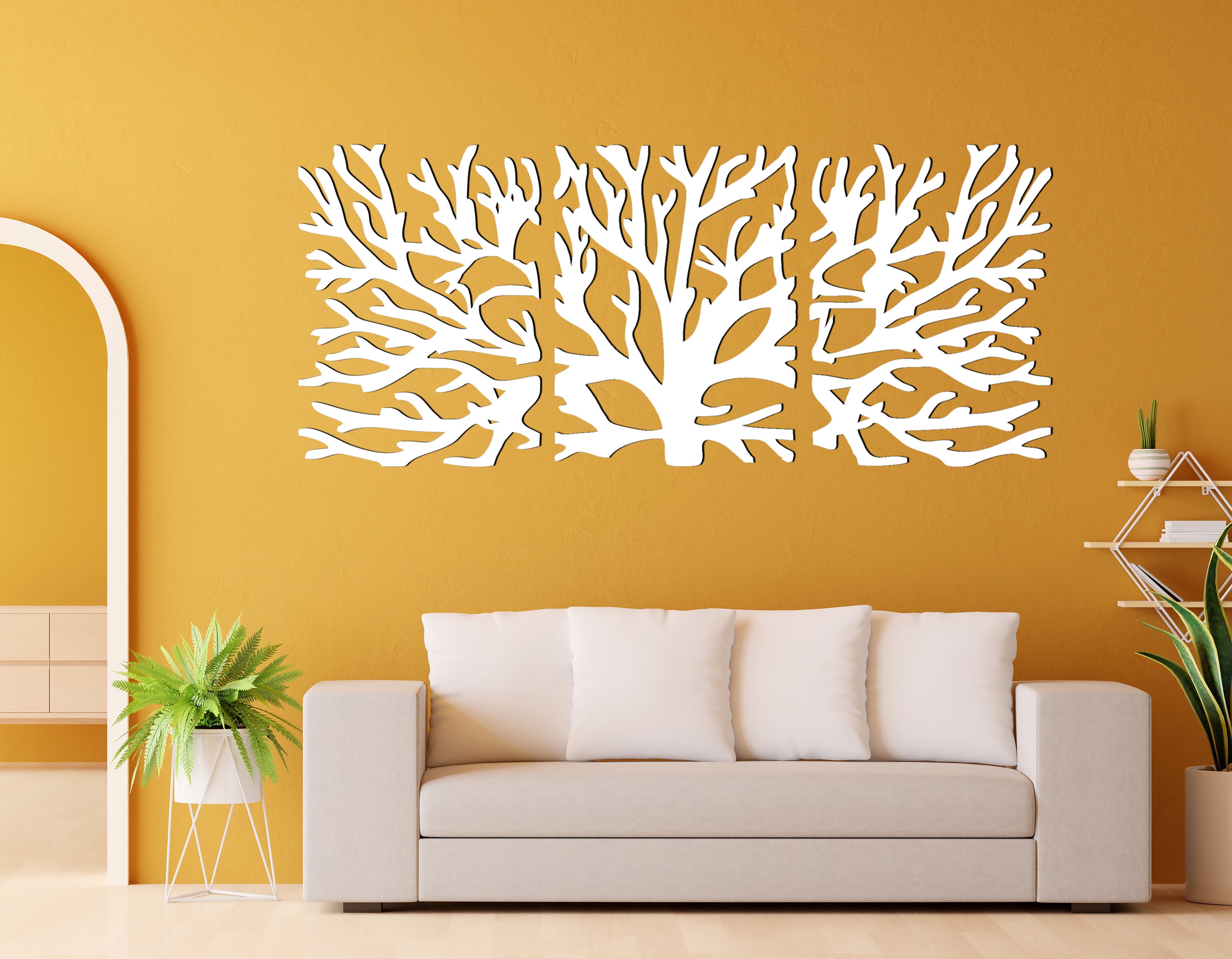 Tree Wood Wall Art 3 Piece Wall Art Wooden Wall Decor Tree - Etsy