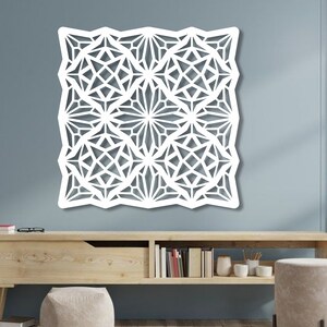 Intricate Zentangle Patterns in Geometric Wood Wall Art for a Zen ...