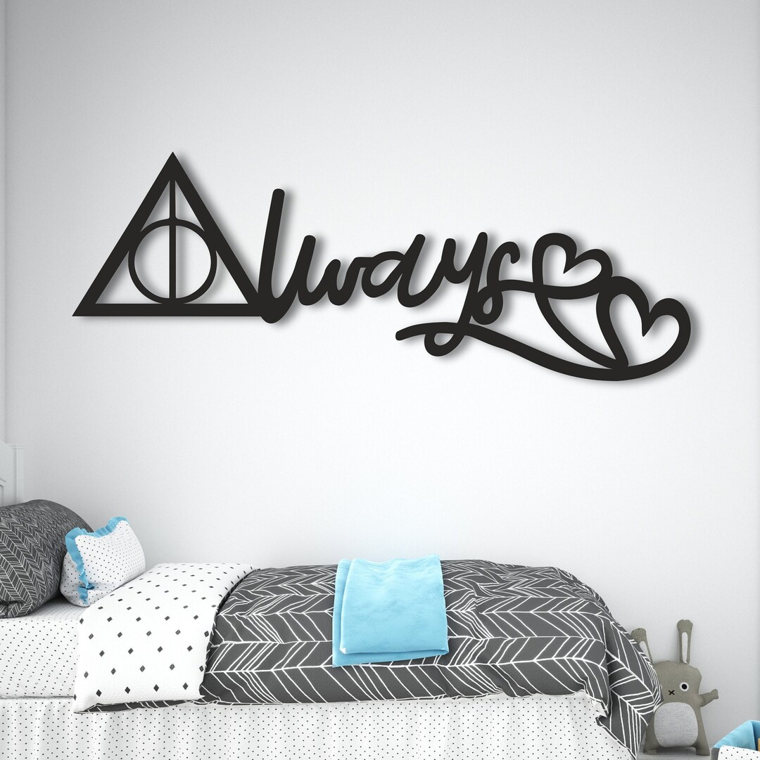 Always Wood Sign, Deathly Hallows Wood Wall Art, the Tale of the Three ...