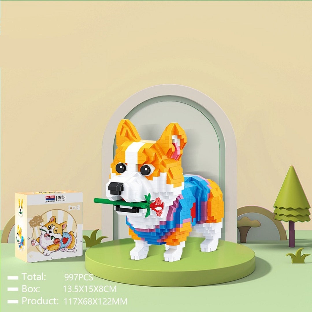 997pcs Welsh Corgi Mini Blocks Bricks Dog Puppy Building Set - Etsy