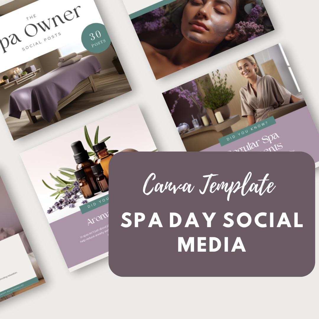 Spa Social Media Canva Templates | Wellness & Self-care Instagram ...