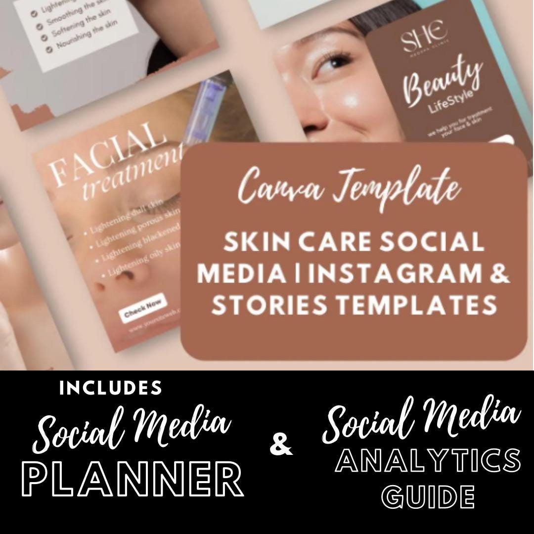 Skincare Instagram and Stories Templates | Beauty Social Media Kit ...
