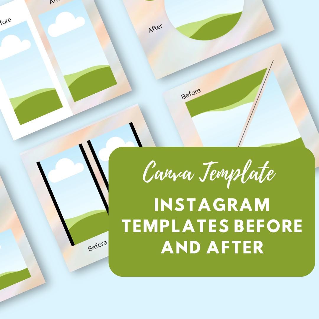 25 Instagram Before & After Templates | Editable Canva Templates ...