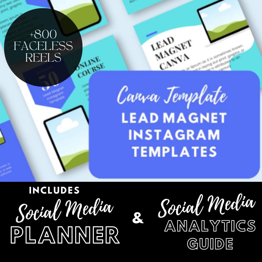 Lead Magnet Instagram Templates Canva | Online Course & Freebie ...