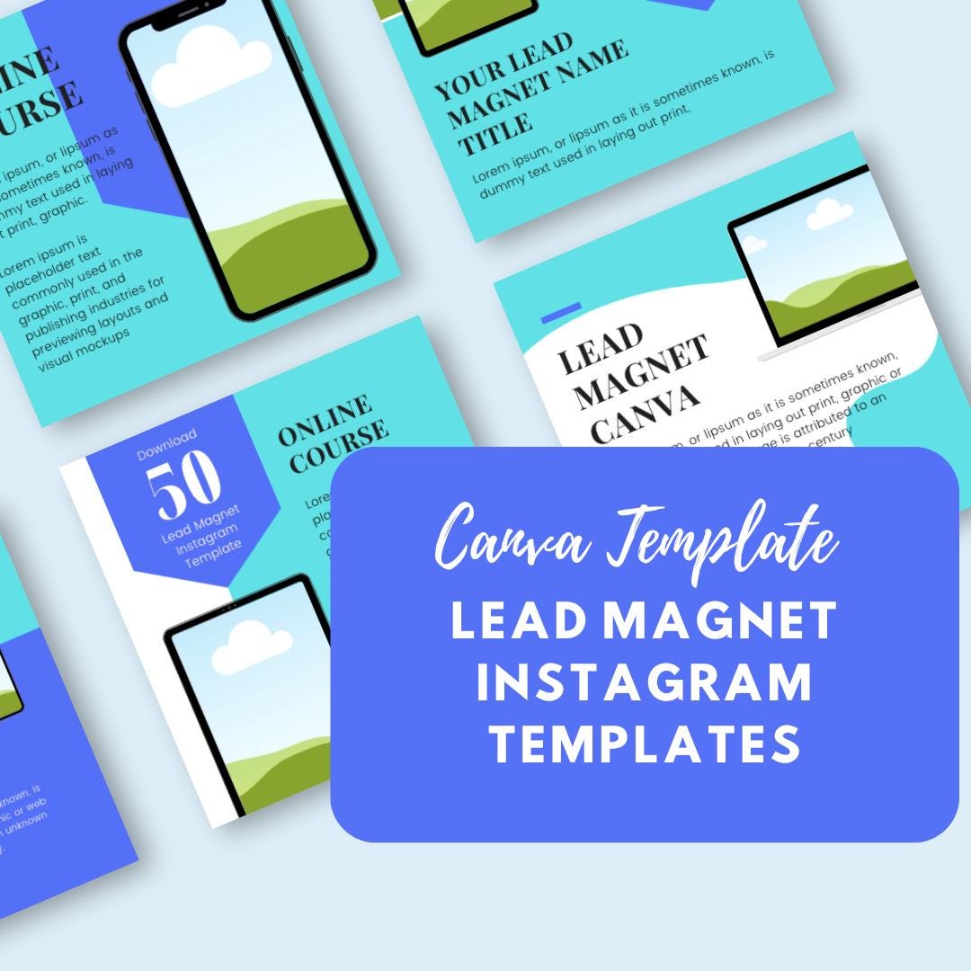 Lead Magnet Instagram Templates Canva | Social Media Marketing Kit ...