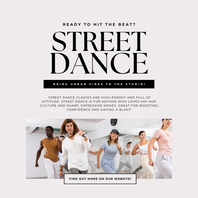 Dance Studio Social Media Template Pack - 30+ Customizable Canva ...