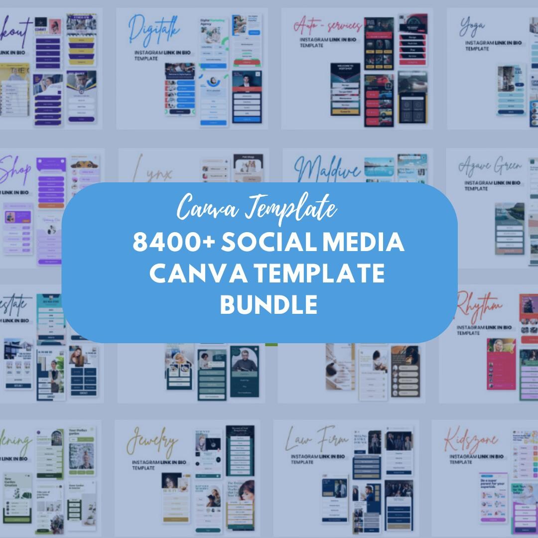8400+ Social Media Canva Template Bundle | Instagram, Reels, Stories ...