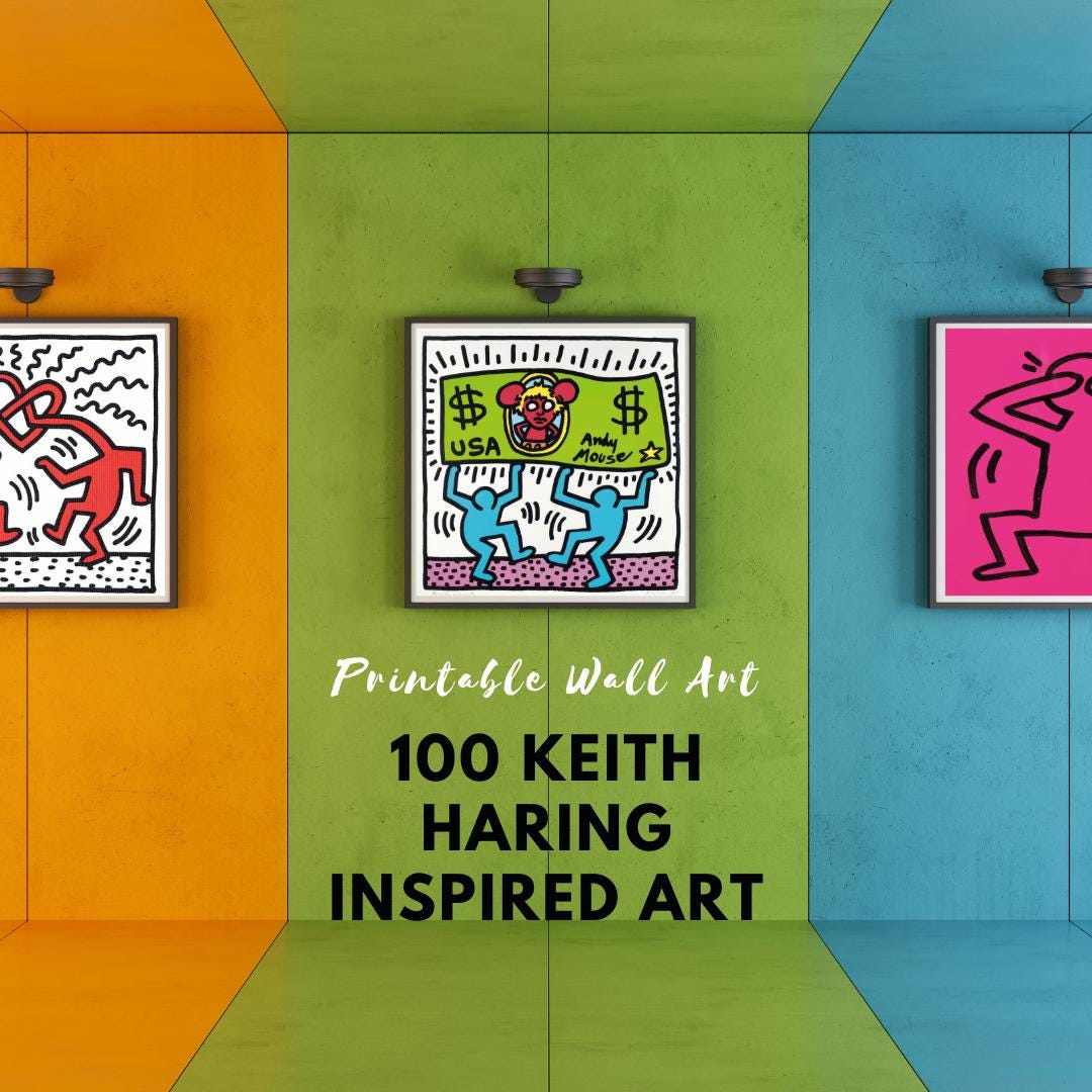 Keith Haring’s Iconic Inspired Print Collection (100 Unique Designs ...