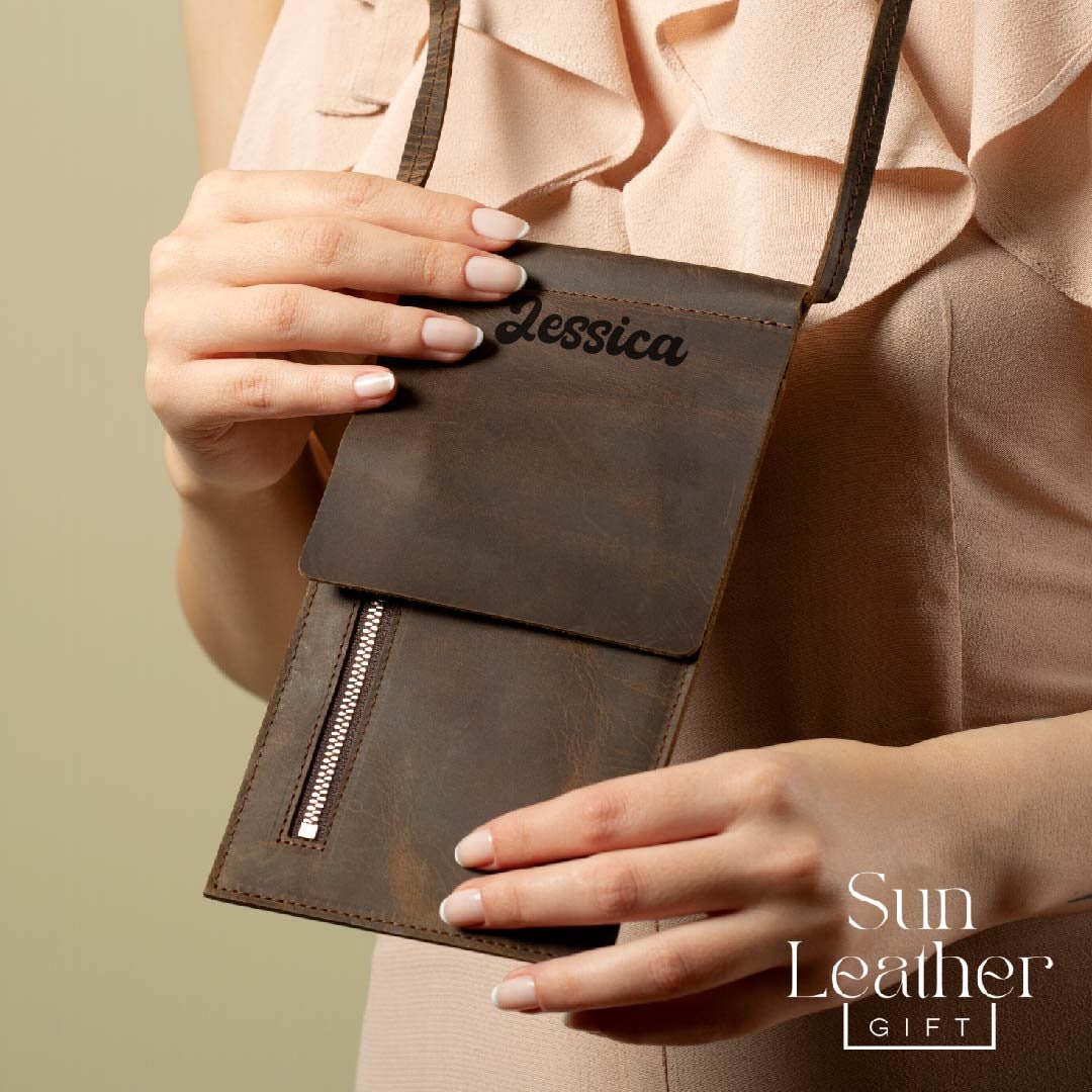 Custom Crossbody Leather Wallet Small Crossbody Leather Bag - Etsy