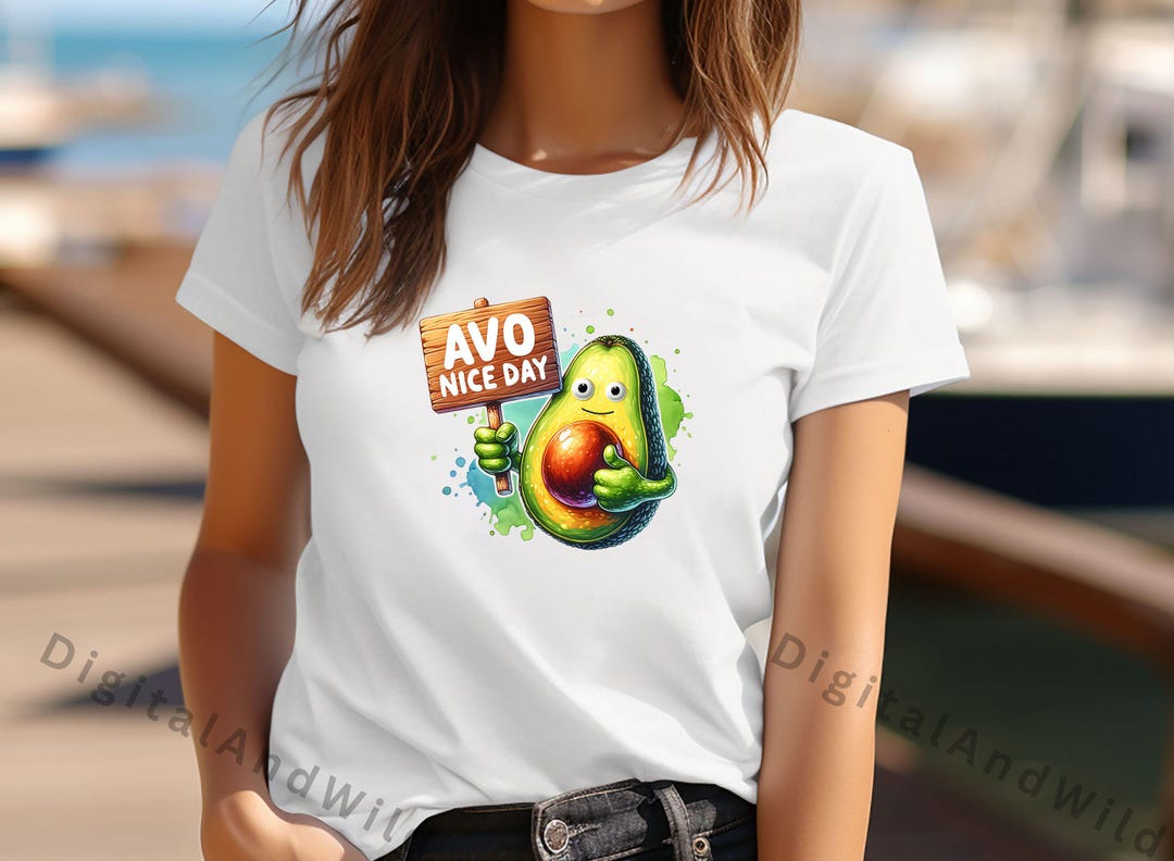 Funny Avocado Clipart: Avo Nice Day Pngs (digital Download) - Etsy