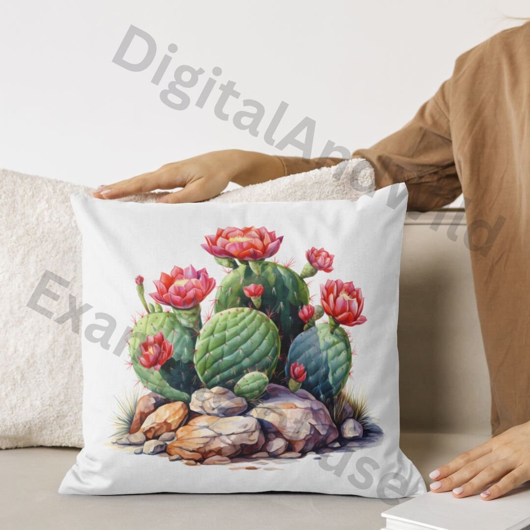 Cactus Digital Clipart Bundle - 12 High Quality Jpgs for Instant ...