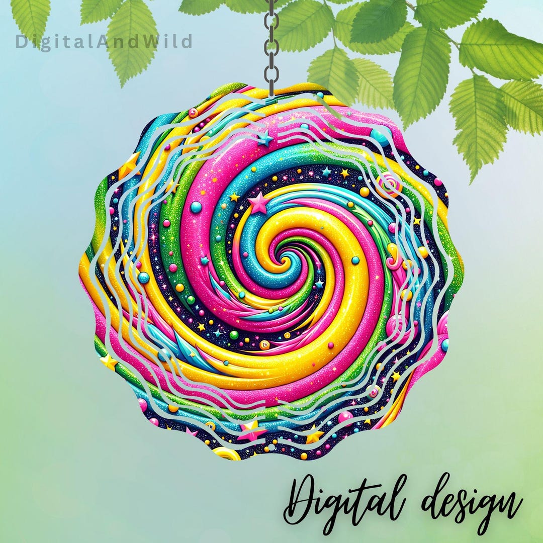 Rainbow Whirl Wind Spinner PNG: Sublimation Design (digital Download ...