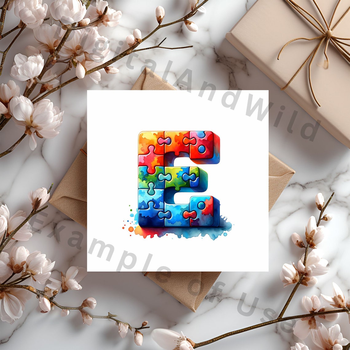 Puzzle Letter 'E' Clipart Digital Download Autism Puzzle Pieces Png ...