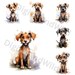Cute Dog Watercolor Clipart Bundle, Digital Download, Dog Clipart Set ...