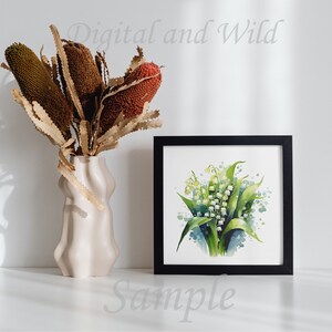 Lilly of the Valley Digital Watercolor Images 16 High Quality JPG Files ...
