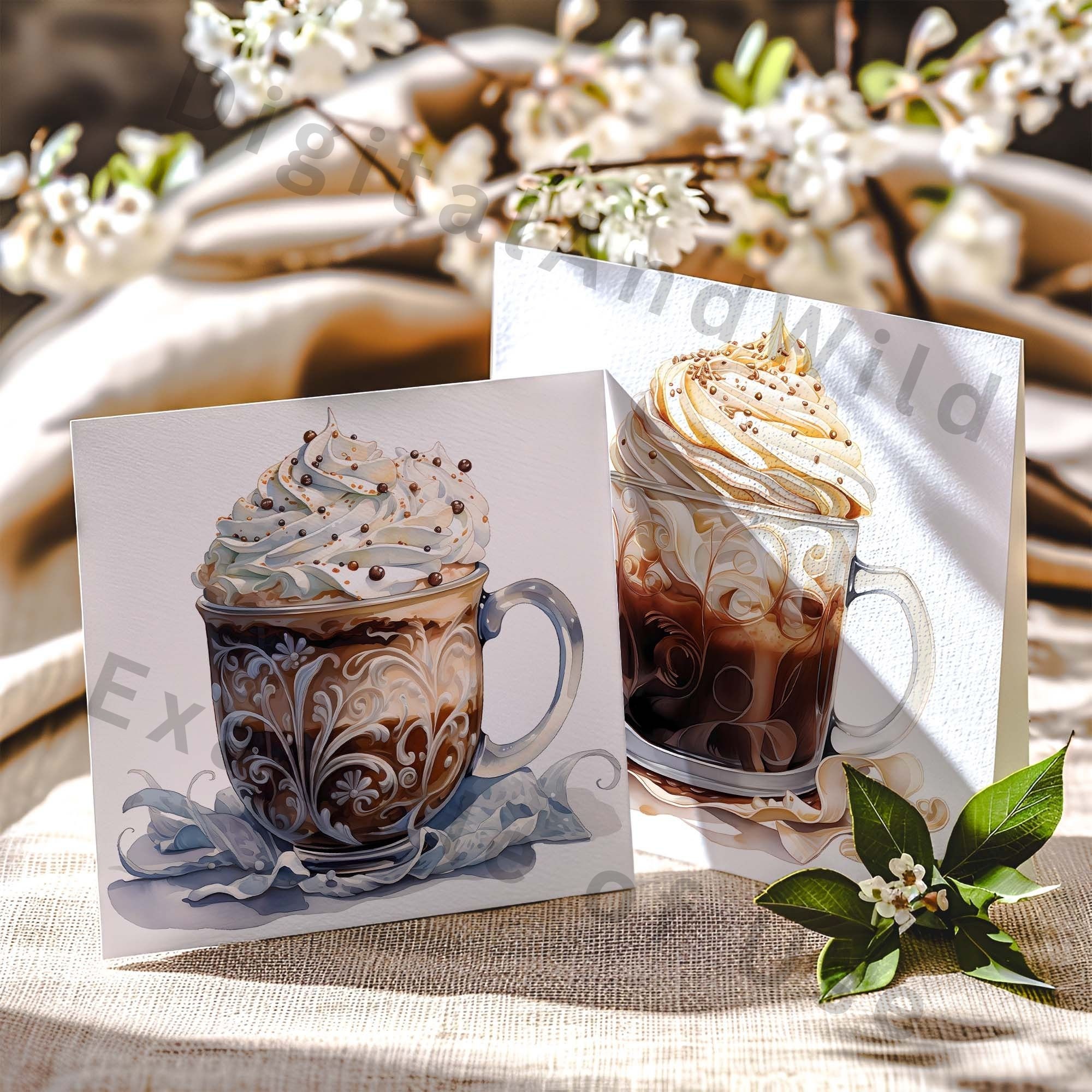 Hot Chocolate Mug Clip Art Bundle Instant Download for Digital Paper ...