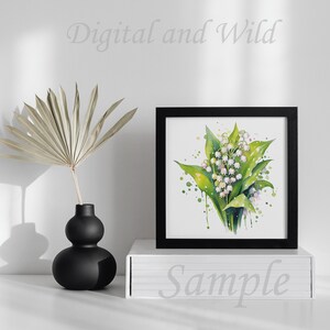 Lilly of the Valley Digital Watercolor Images 16 High Quality JPG Files ...