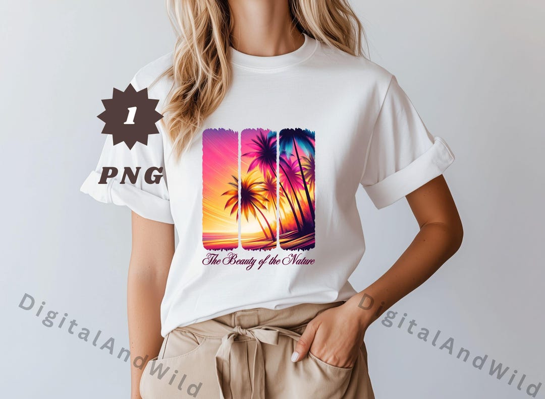 Sunset Brushstroke Design PNG - Beach Sunset PNG - Summer Vibes ...