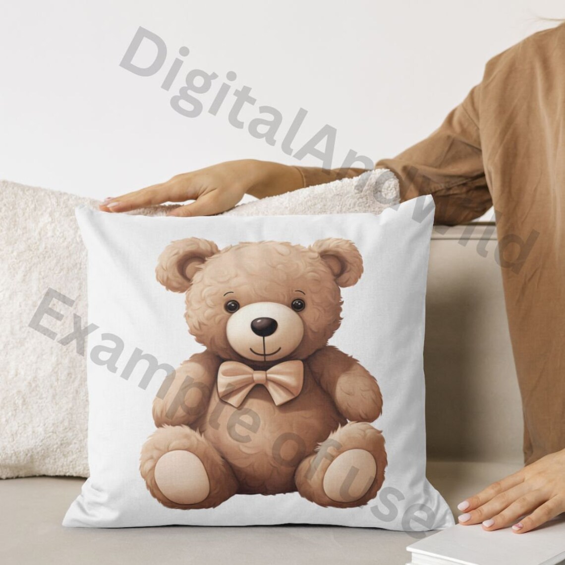 Cute Teddy Bear Digital Clipart Bundle, Baby Shower Card Design ...