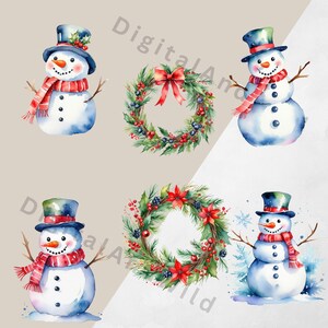 Christmas Clipart Bundle - Festive Clipart - Santa Claus PNG, Reindeer ...