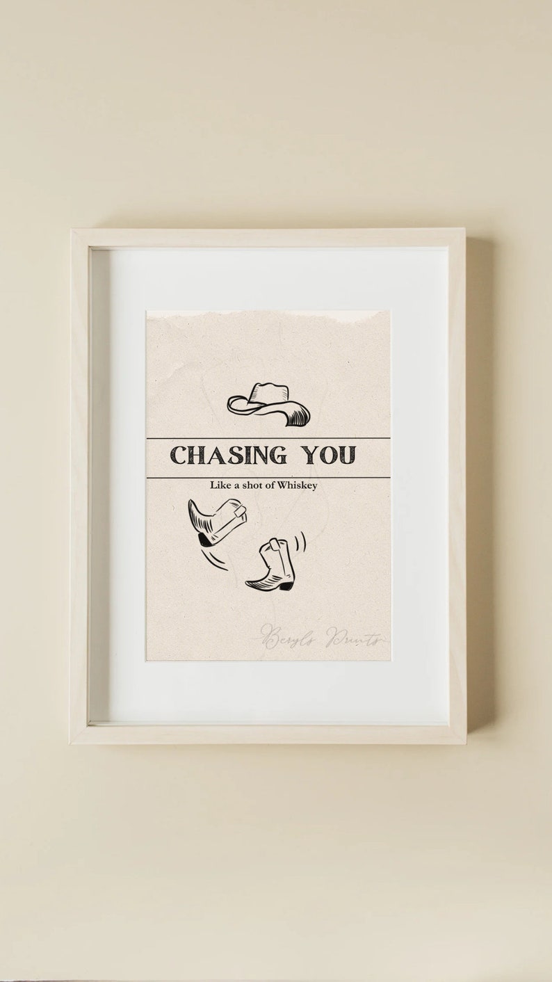 Morgan Wallen Printable Poster, Chasing You Lyrics. Country Music ...