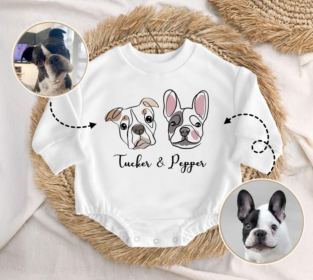 Custom Baby Romper From Photo, New Best Friend Baby Romper With Pet ...