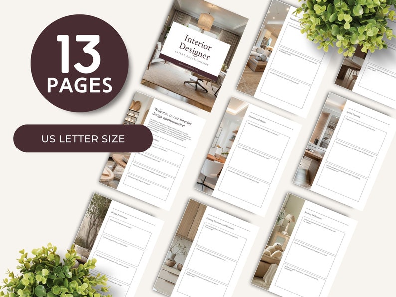 Interior Design Client Questionnaire, INSTANT DOWNLOAD, Interior Design ...