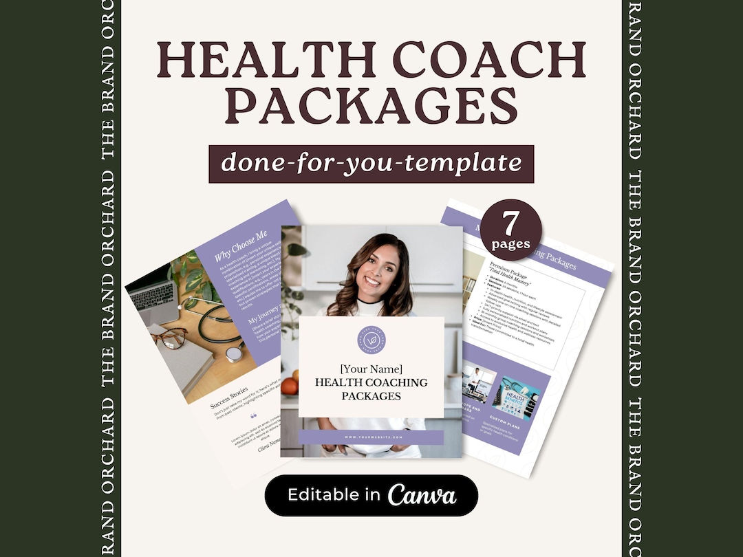 Health Coaching Packages Canva Template, INSTANT DOWNLOAD, Coaching ...