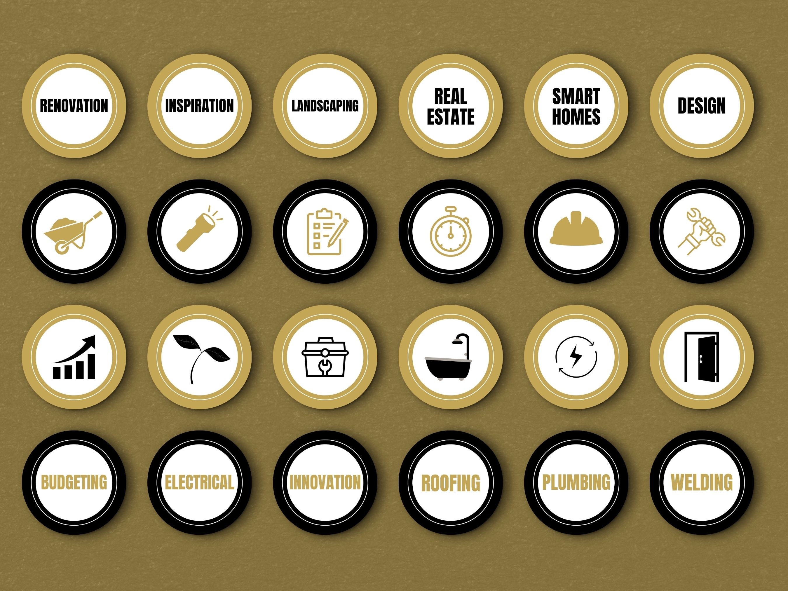 105 Construction Instagram Highlight Covers, INSTANT DOWNLOAD ...