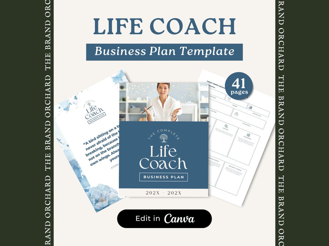 Life Coach Business Plan, INSTANT DOWNLOAD, Life Coach Plan, Coaching ...