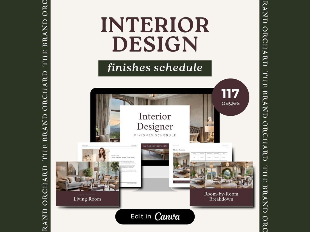 Interior Design Finishes Schedule, INSTANT DOWNLOAD, Interior Design ...