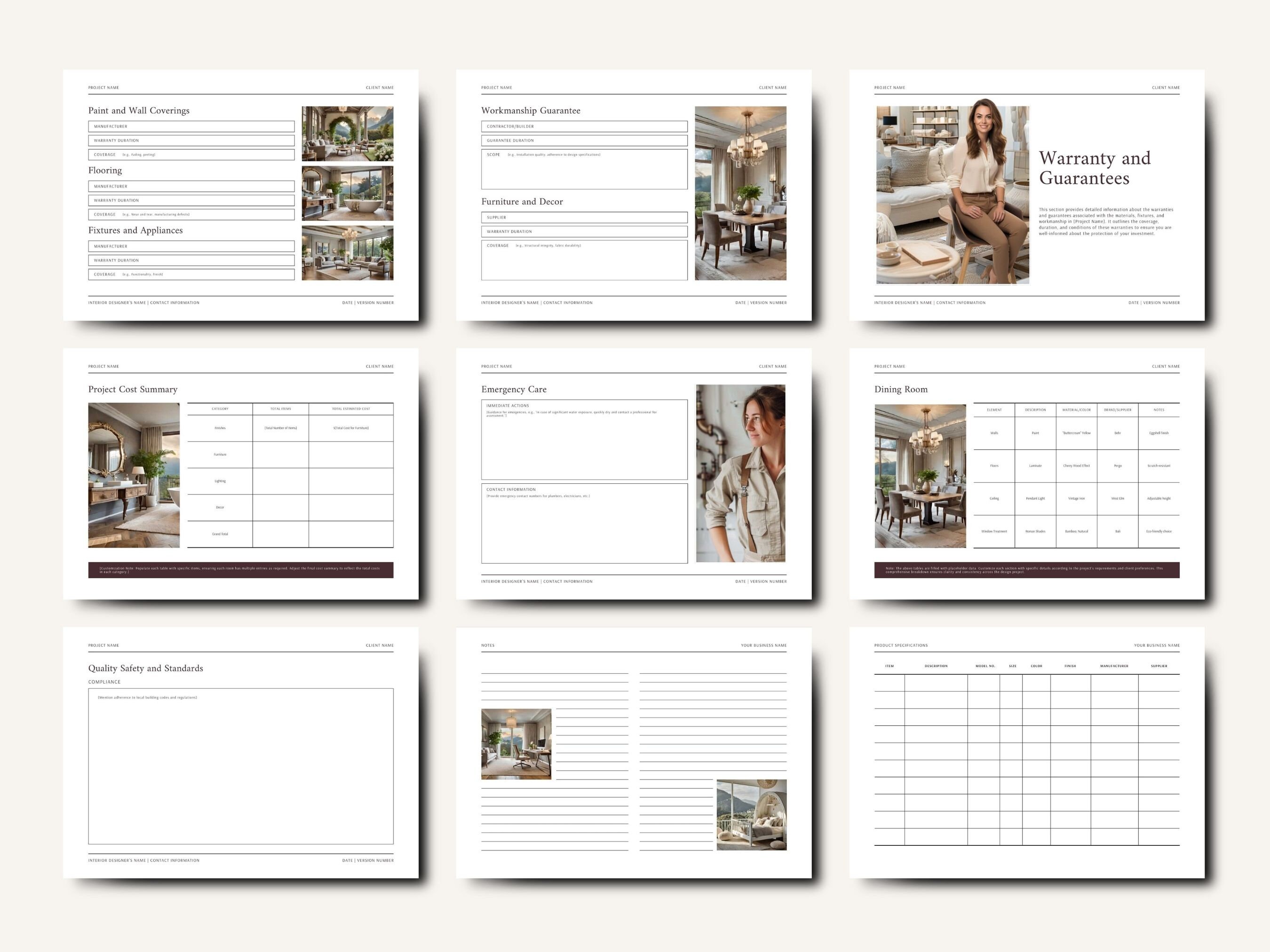 Interior Design Finishes Schedule, INSTANT DOWNLOAD, Interior Design ...