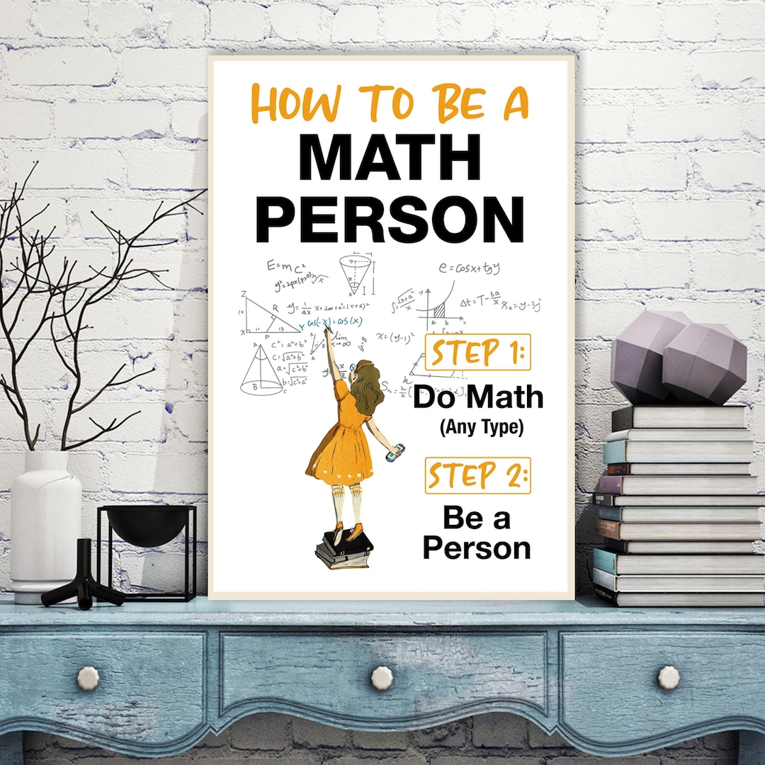 How to Be A Math Person Printable Fun Math Poster Fun Math - Etsy