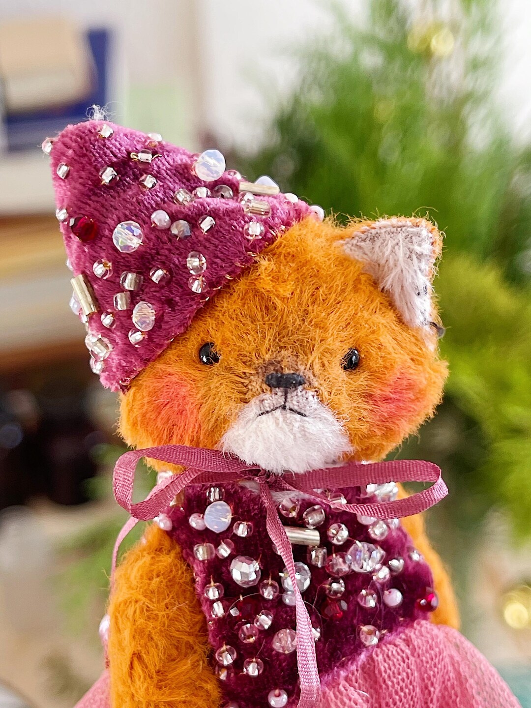 OOAK Teddy Fox , Small Fox Figurine , Collectible Toy , Stuffed Animals ...