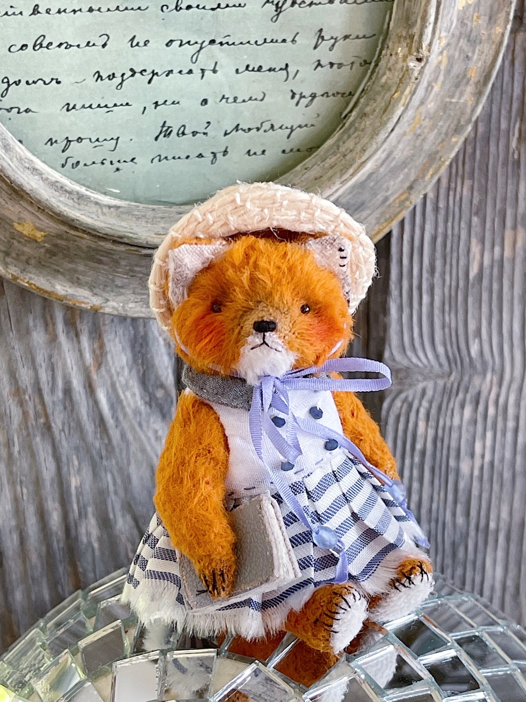 Miniature Teddy Bear Fox , Stuffed Animal and Plushies , Dressed Fox ...