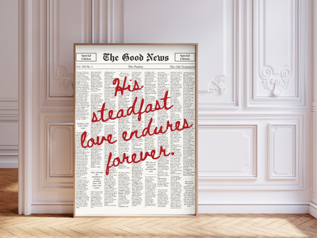 Modern Scripture Wall Art Bible Verse Newspaper Print Aesthetic ...