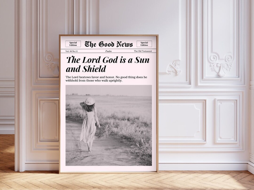 Aesthetic Christian Vintage Newspaper Print Poster Modern Scripture ...