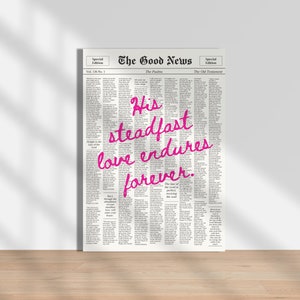 Modern Scripture Wall Art Bible Verse Newspaper Print Aesthetic ...