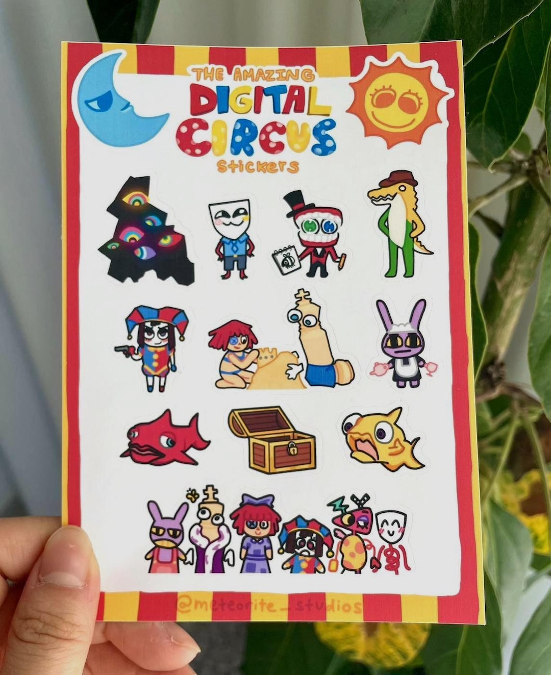 The Amazing Digital Circus Sticker Sheet | TADC Special Costume Version ...