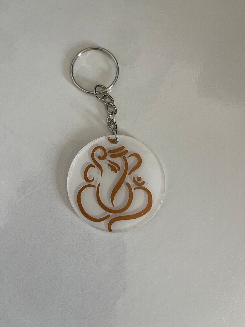 Ganesh Acrylic Keyring - Etsy