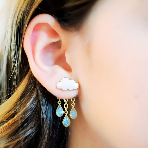 Cloud Earrings - Etsy