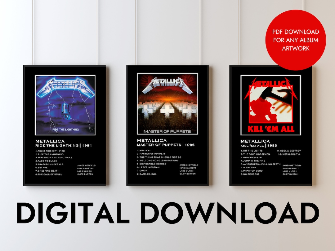 Personalised Custom Album Poster Digital PDF Download, Rock Band Music ...