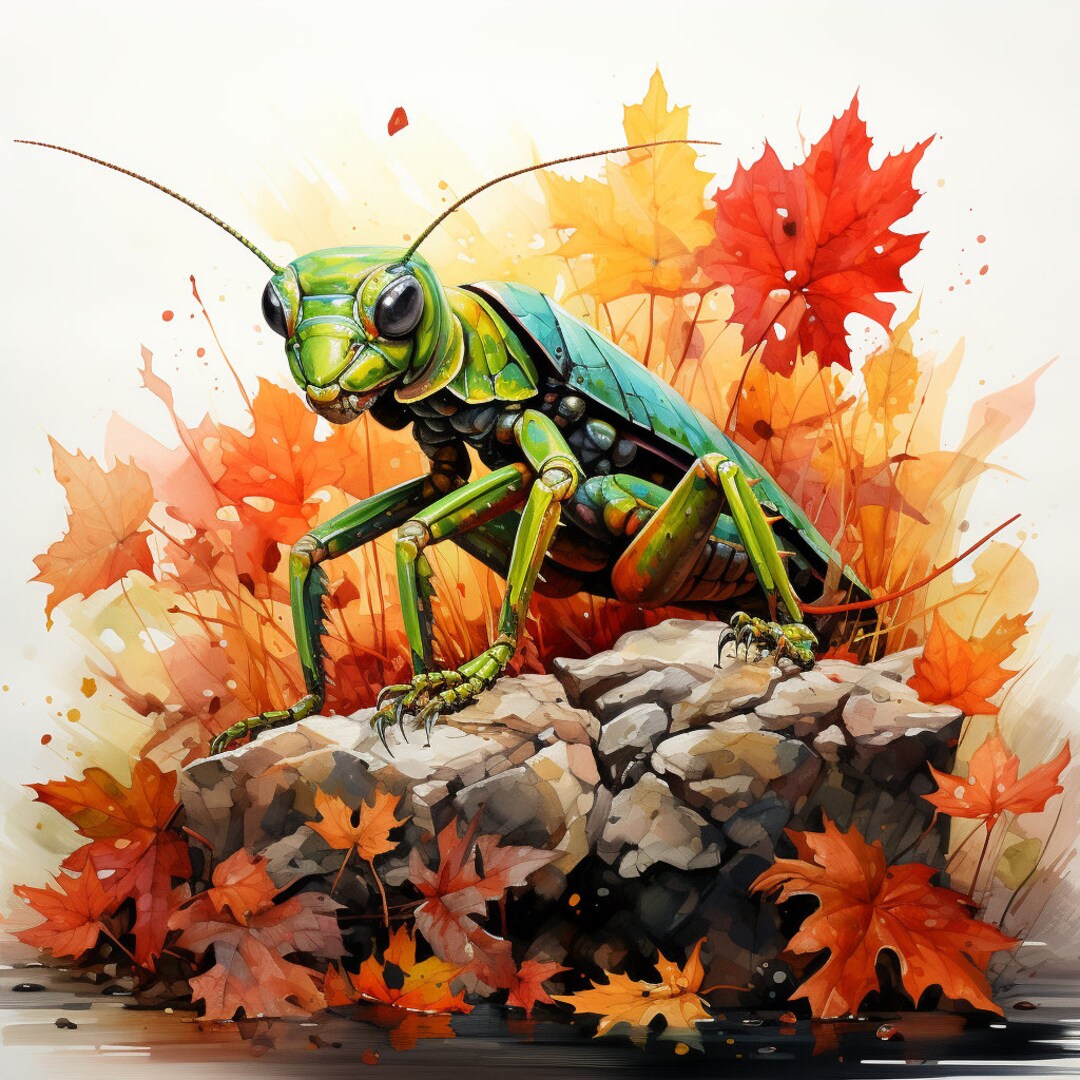 Baby Mantis Watercolour Painting Clipart 4 High Quality Jpgs - Etsy