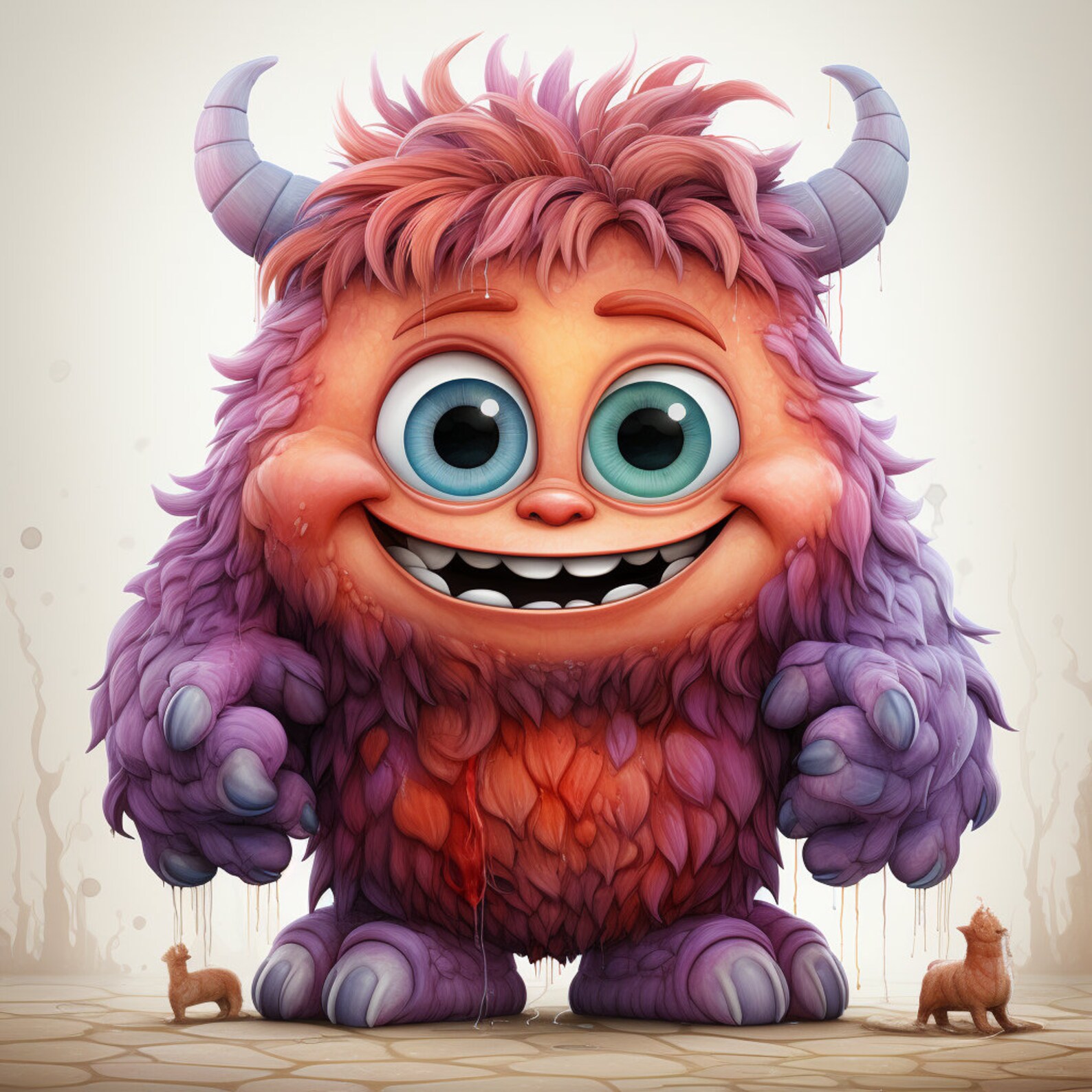 Cartoon Monster Clipart 4 High Quality Jpgs Instant Download Printable ...