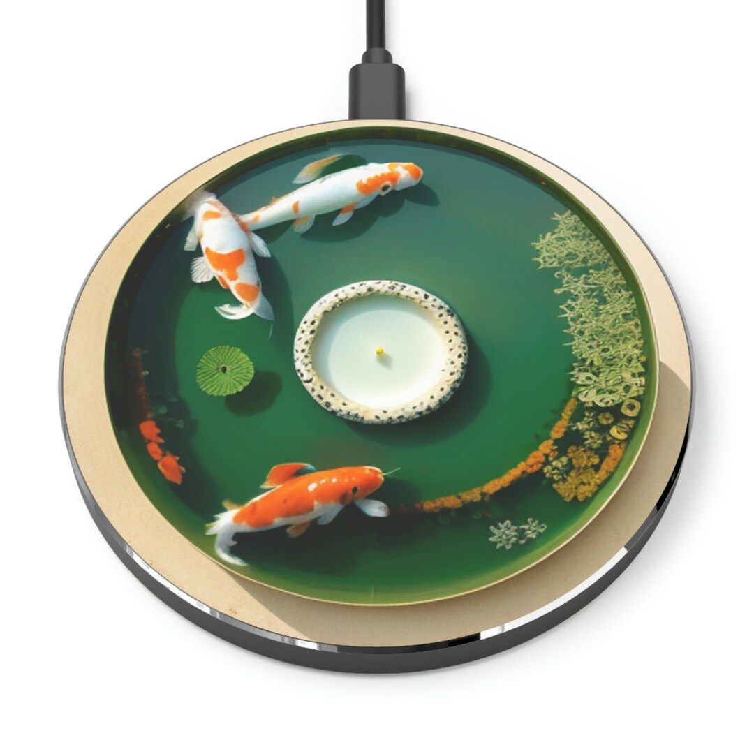 Koi Pond Optical Illusion Wireless Charger - Etsy