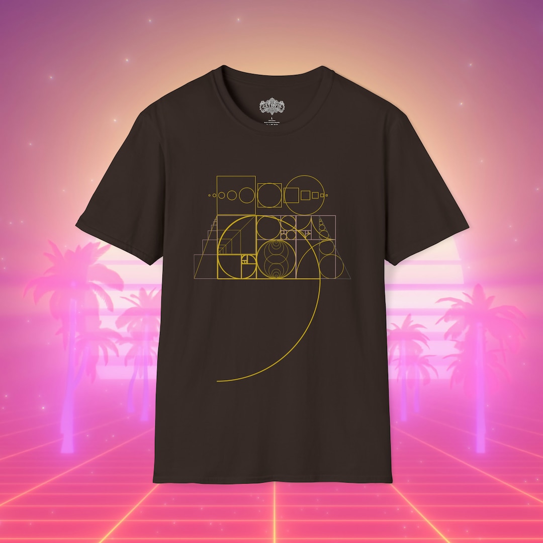 Sacred Geometry Unisex Graphict-shirt, Golden Ratio, Fibonacci Sequence ...