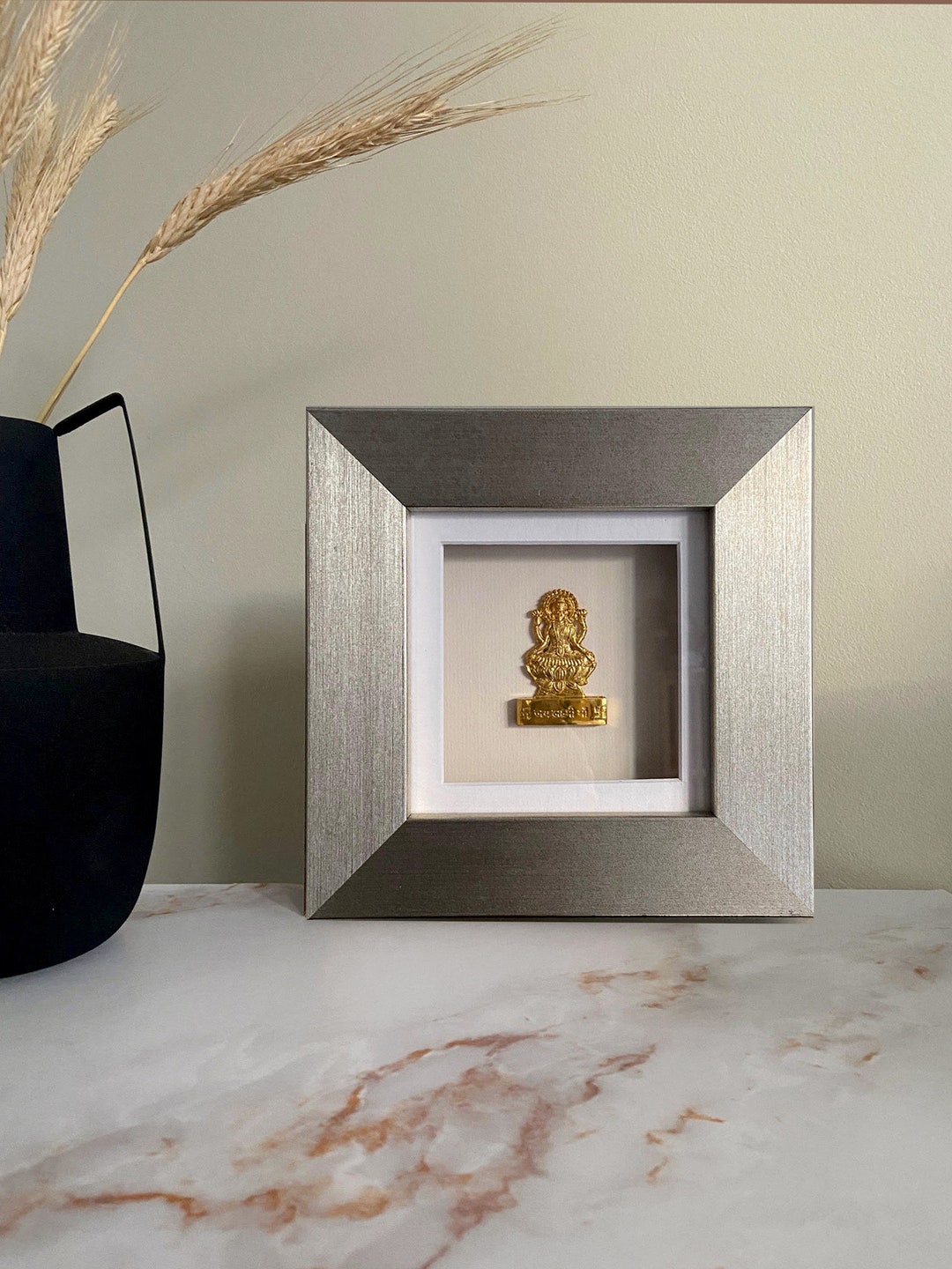 Hindu God Shiva Box Frame. Silver Frame. 8.5x8.5 / 21.5x21.5cm ...
